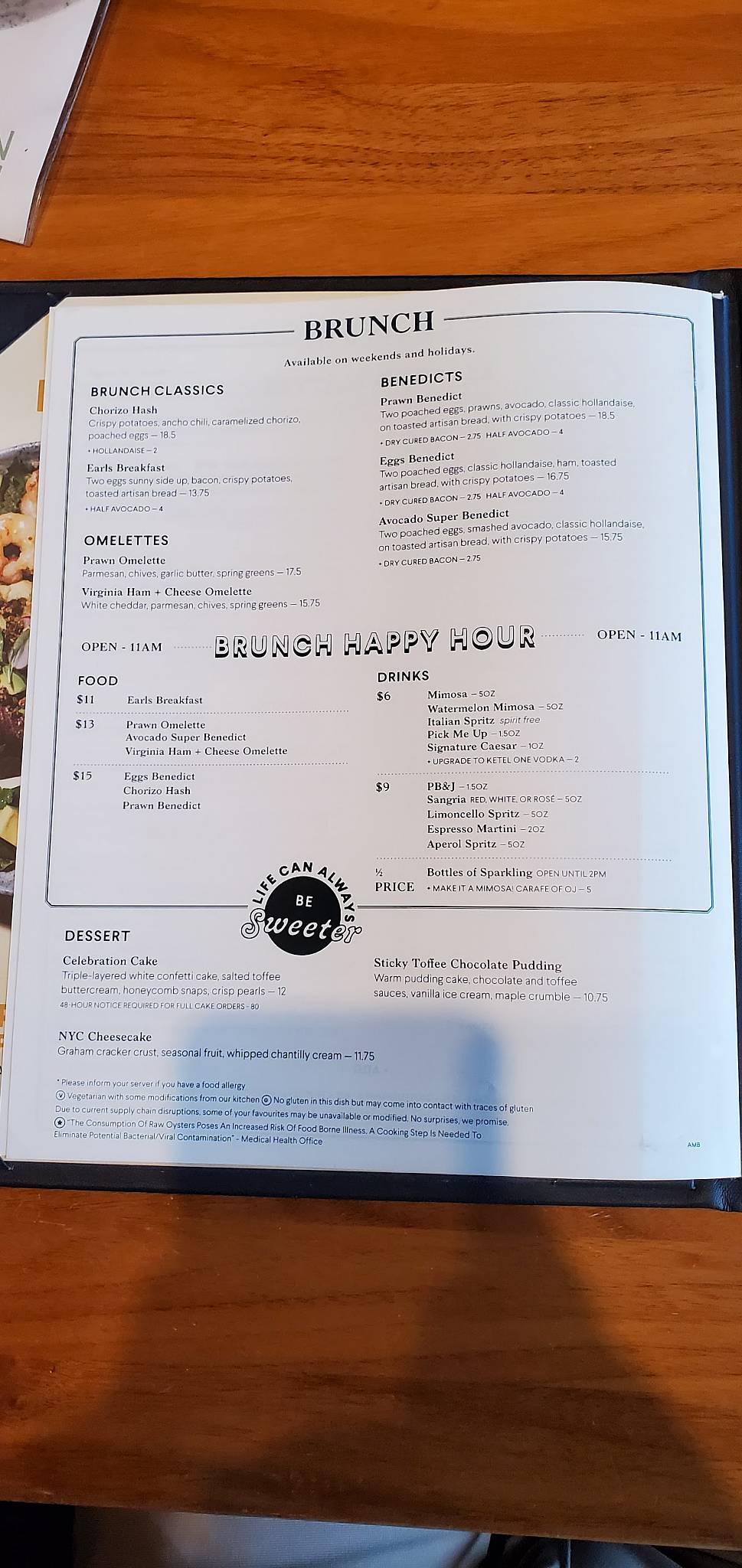 Menu at Earls Kitchen + Bar, West Vancouver, Bellevue Ave