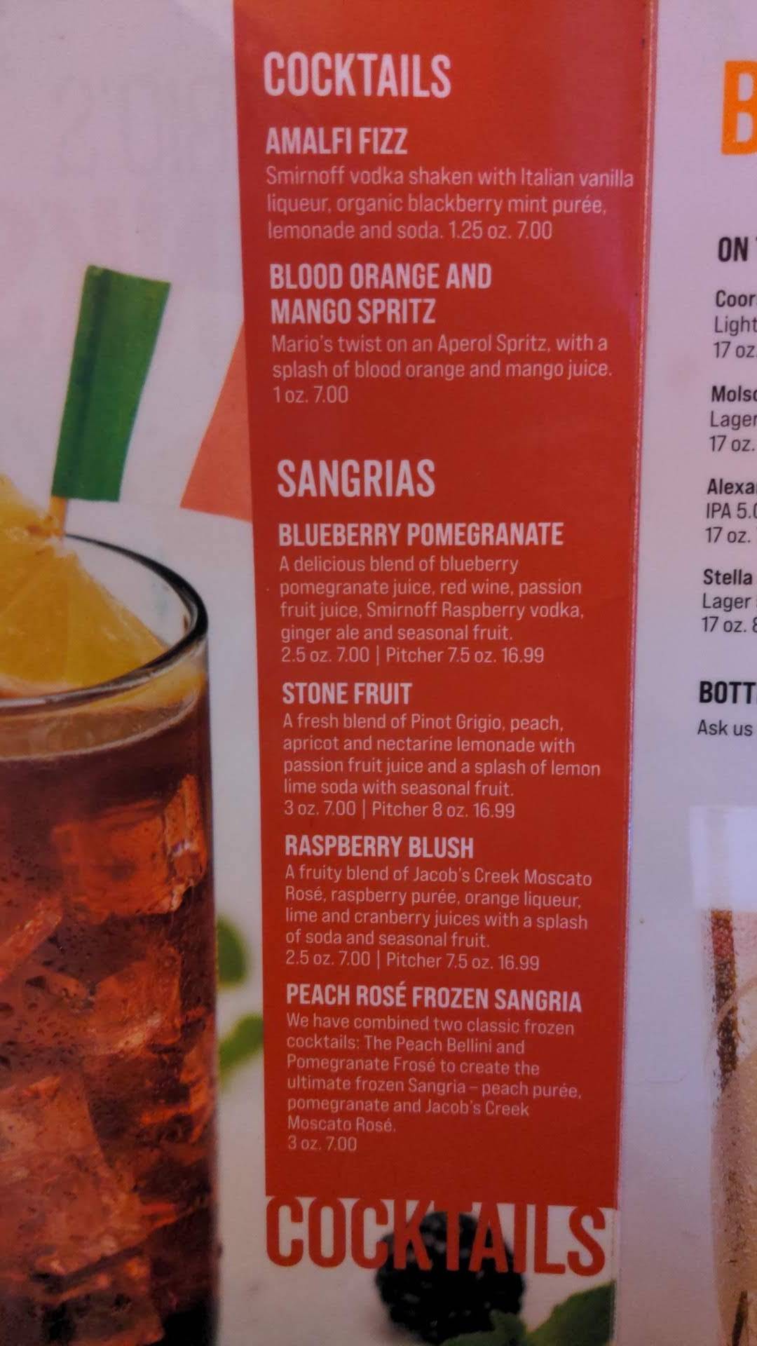 Menu at East Side Mario's pizzeria, London, Wonderland Rd S
