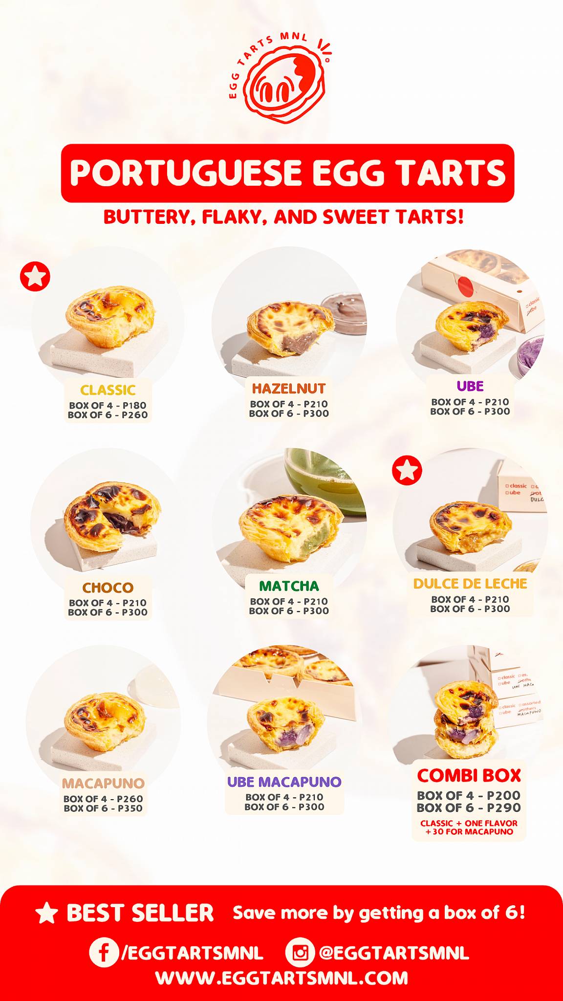 Menu at Egg Tarts Manila - Main Hub, Muntinlupa
