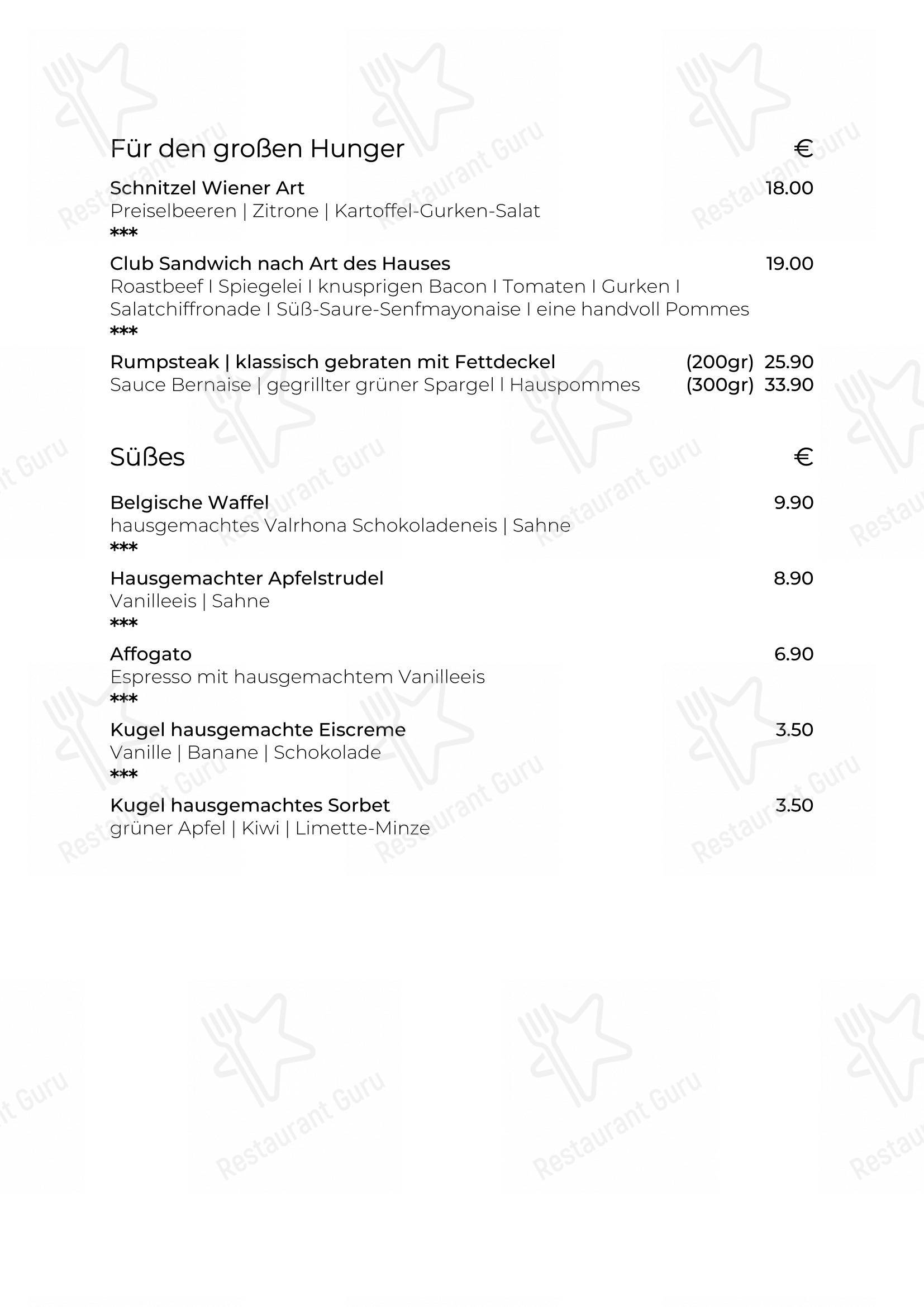 Menu at Ehemalige Sparkasse restaurant, Dinkelsbühl