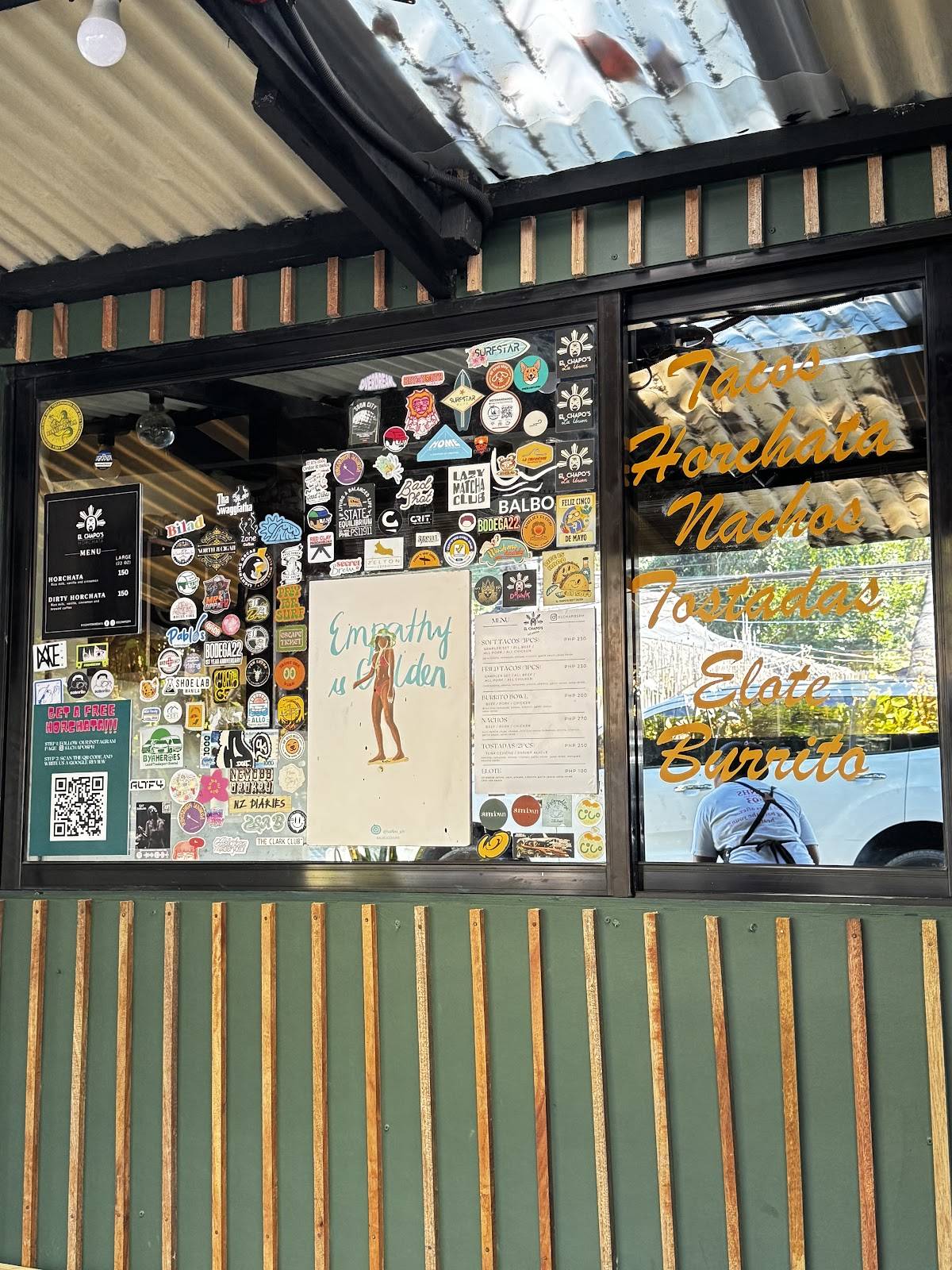 Menu at El Chapo's La Union restaurant, San Juan