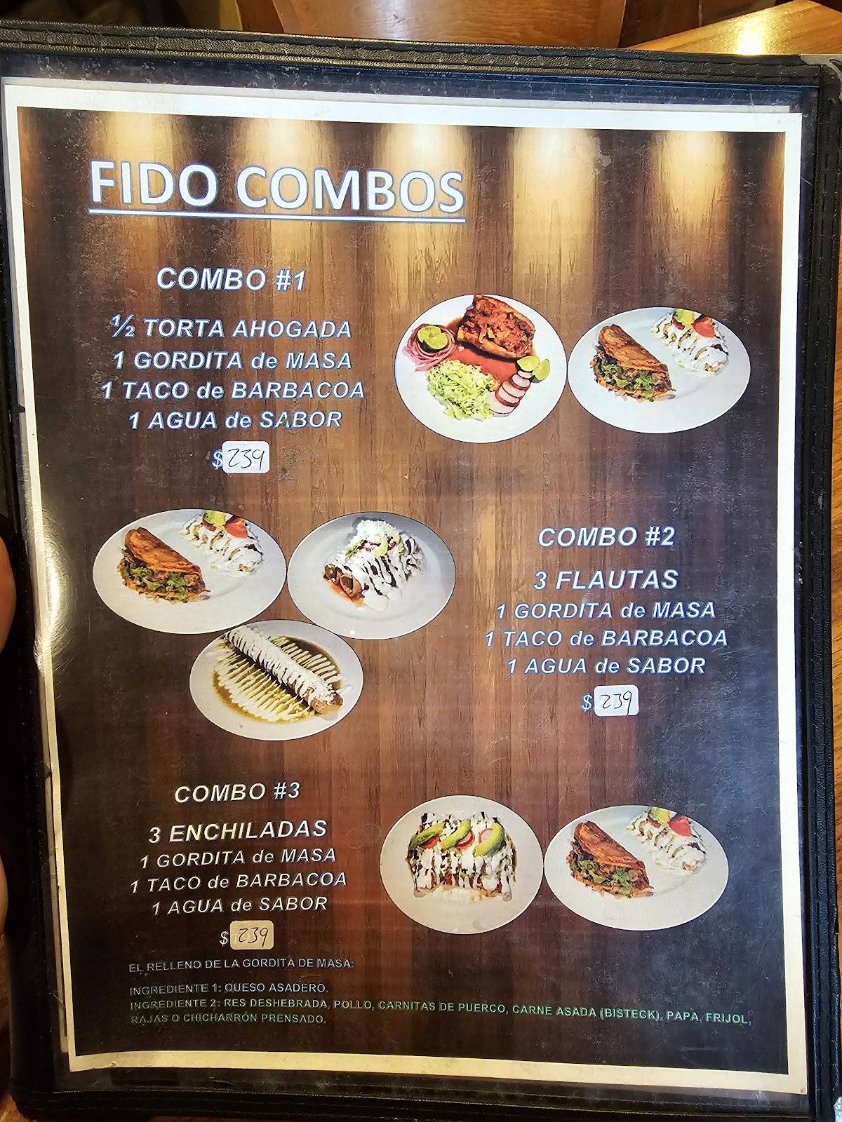 Menu at El Fido Dido's restaurant, Mexicali, Blvd. Lázaro Cárdenas 650