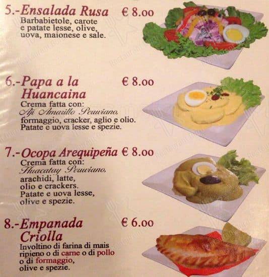 Carta de parrilla El Hornero, Milan, Piazza Monte Titano