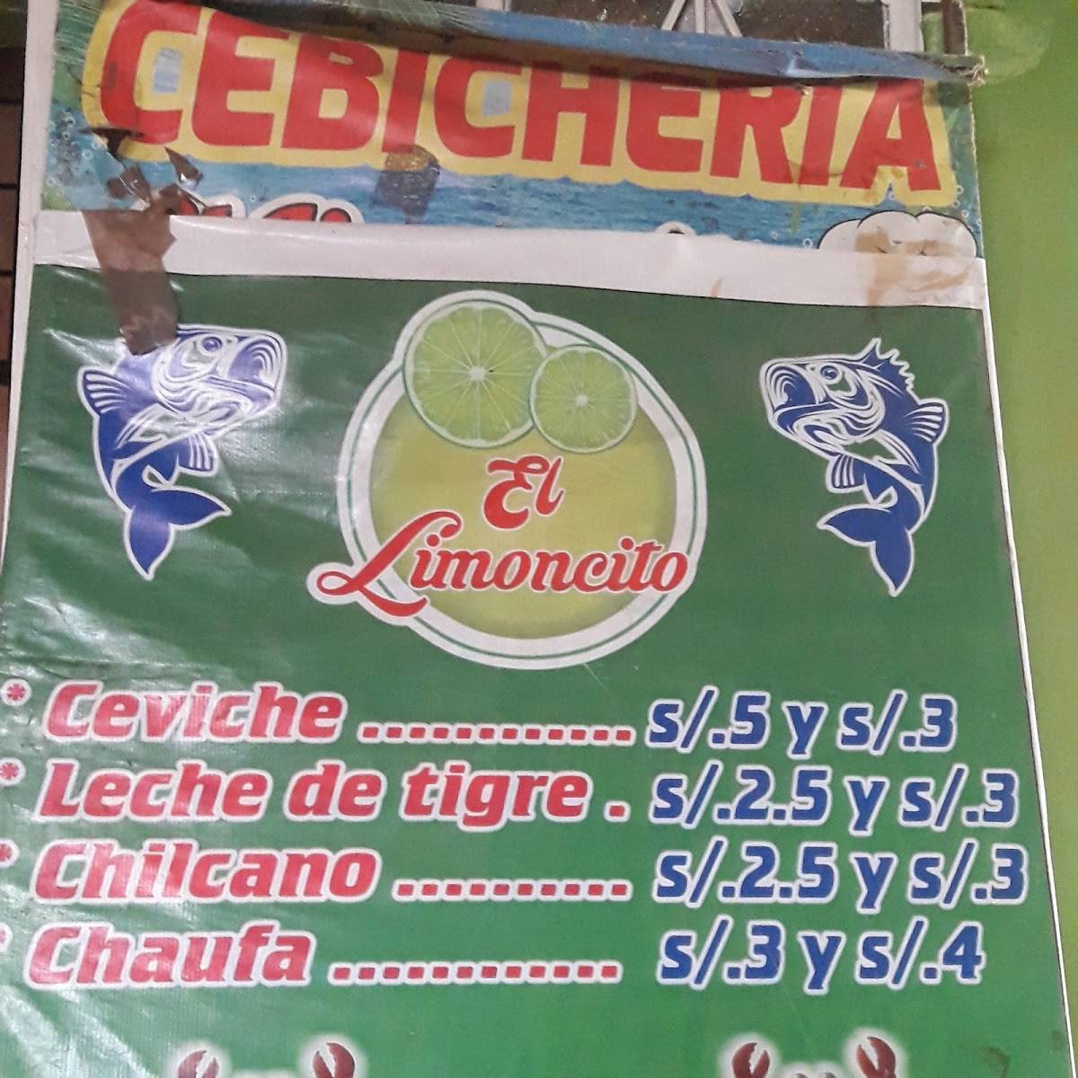 Menu at El Limoncito restaurant, Peru, Avenida José Olaya