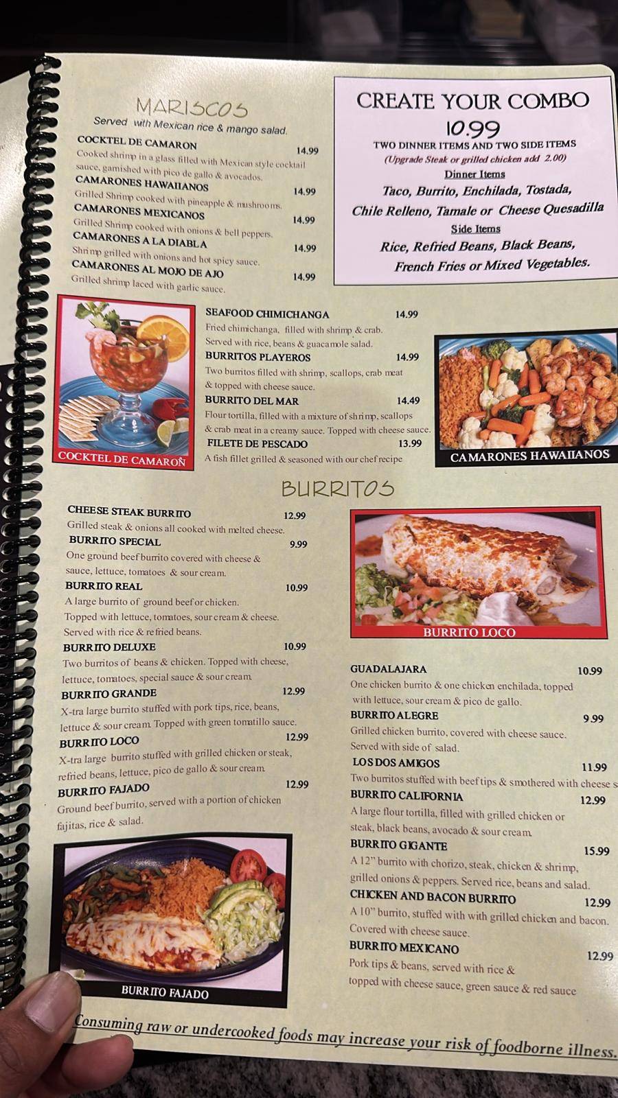 Menu at El Meson San Pedro Mexican Restaurant, Sparta