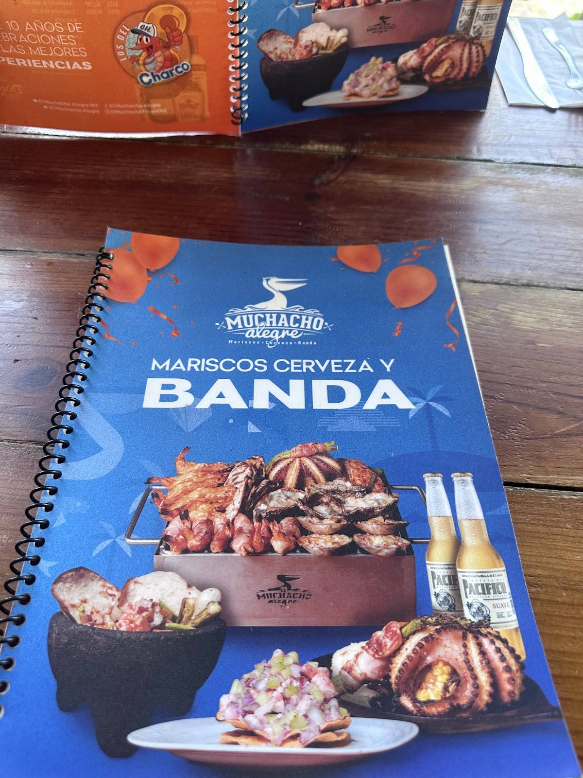 Carta del restaurante El muchacho alegre zona dorada, Mazatlán