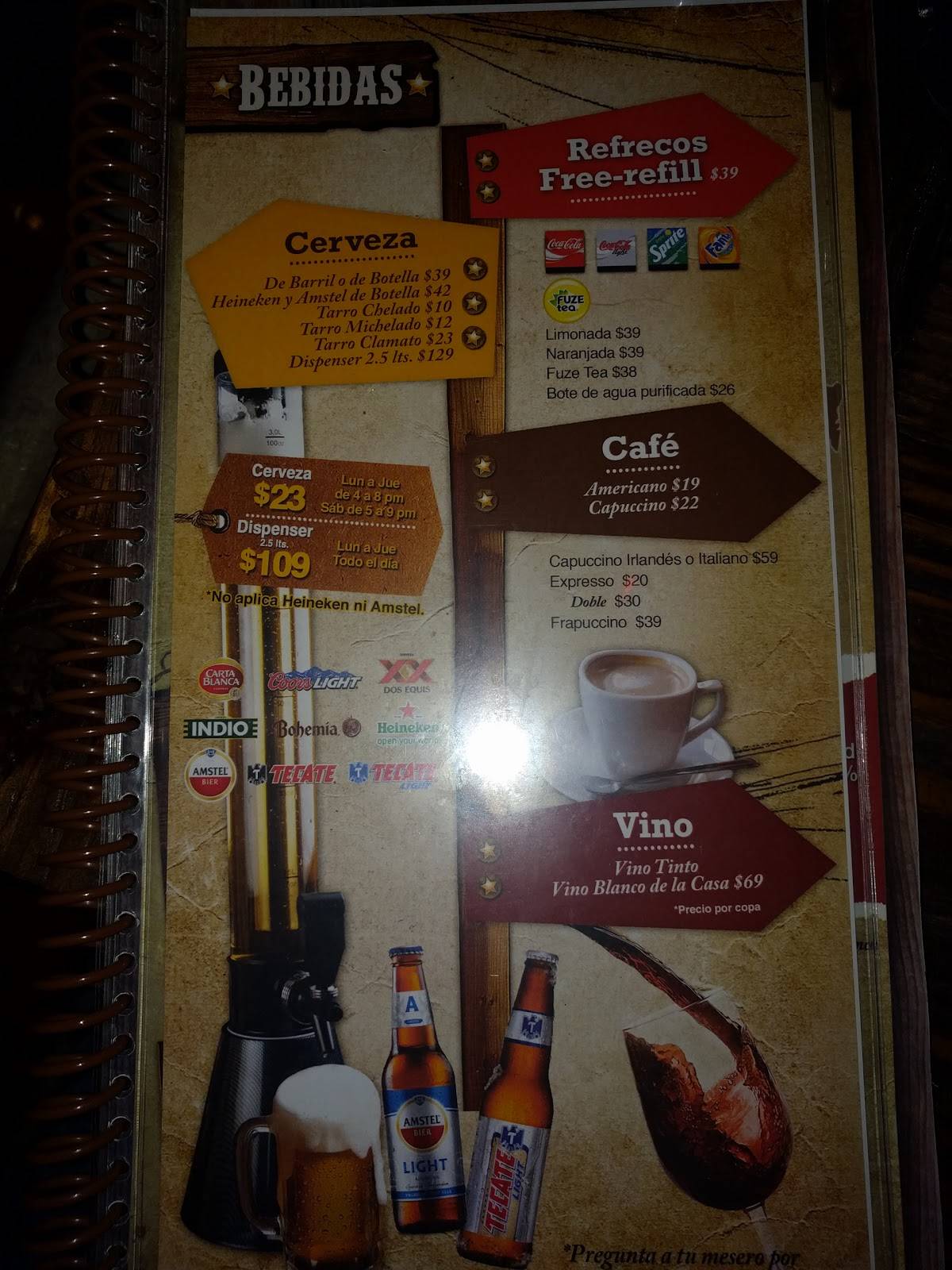 Carta del restaurante El Papalote Taco & Grill San Jerónimo, Monterrey ...