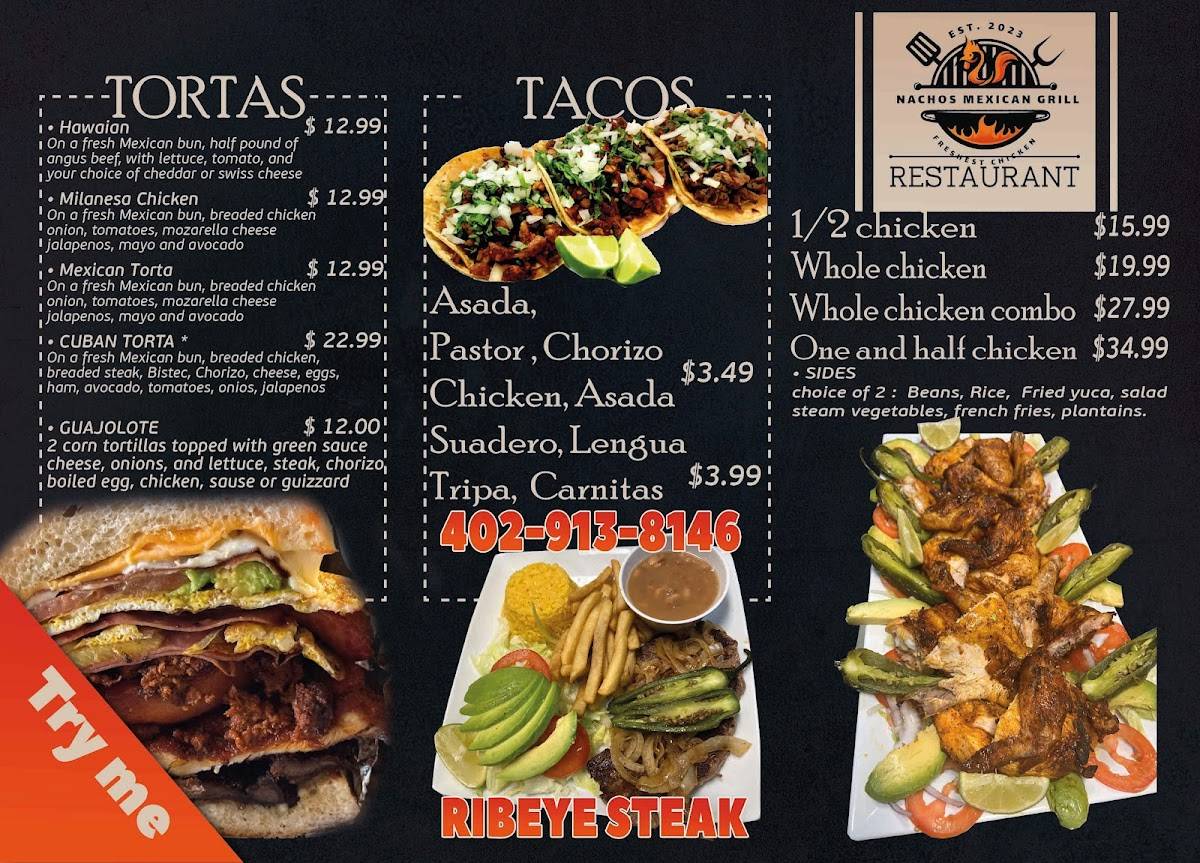 Carta del restaurante El Pollo Tote Mexican Grill, Omaha