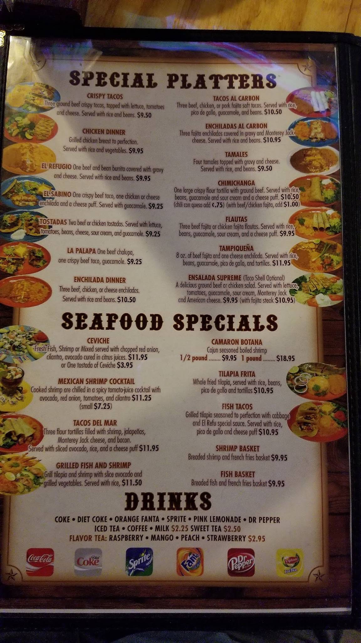 Menu at El Refu pub & bar, Humble