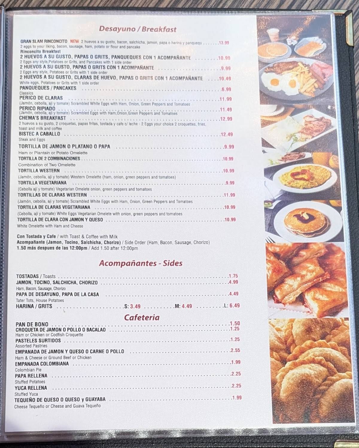 Menu at El Rinconcito Latino Sunset Drive restaurant, Kendall West, SW ...