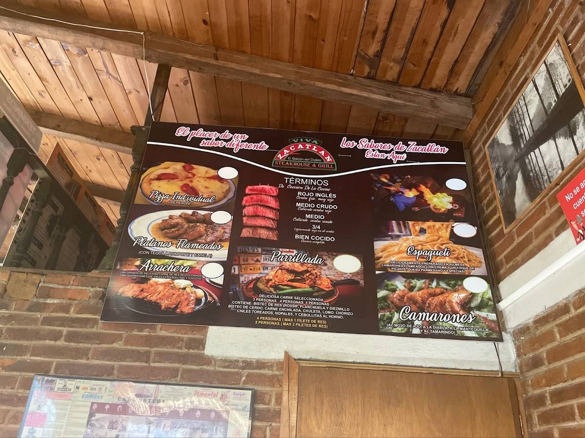 Carta del restaurante El balcon del diablo VIVA ZACATLÁN, Zacatlán, El ...