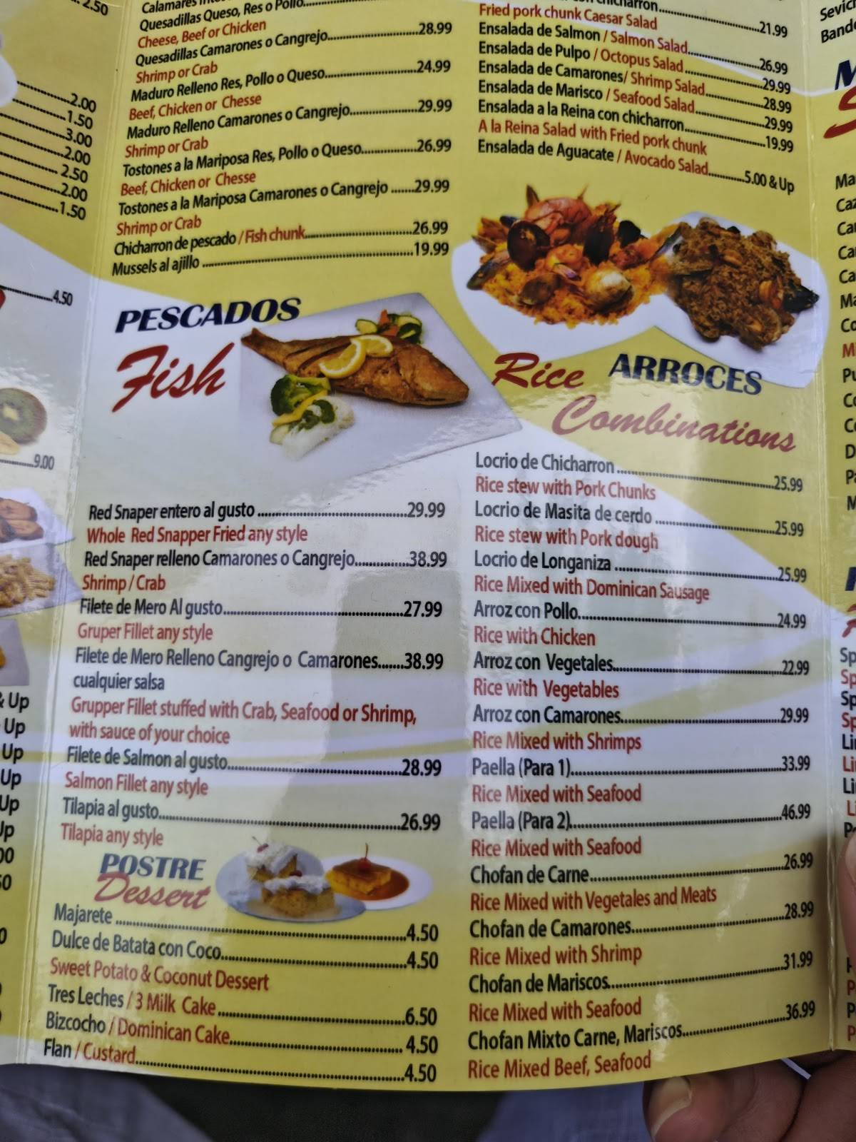 Menu at Elsa La Reina Del Chicharron restaurant, Teaneck