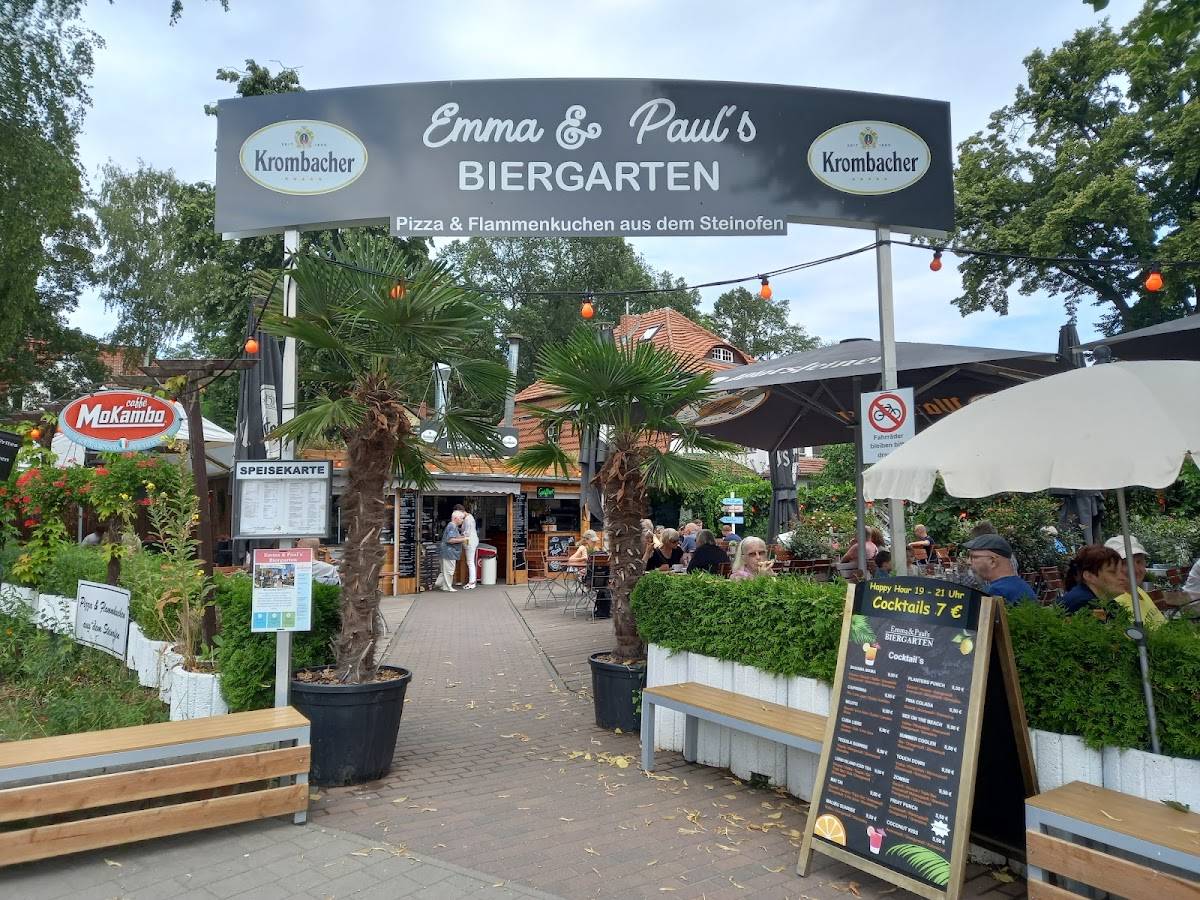 Menu at Emma & Paul's Biergarten restaurant, Berlin