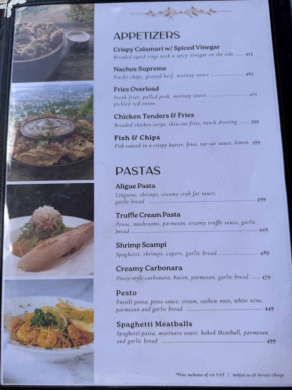 Menu at Escalera Cafe, Binangonan, Blk 84 A lot 3