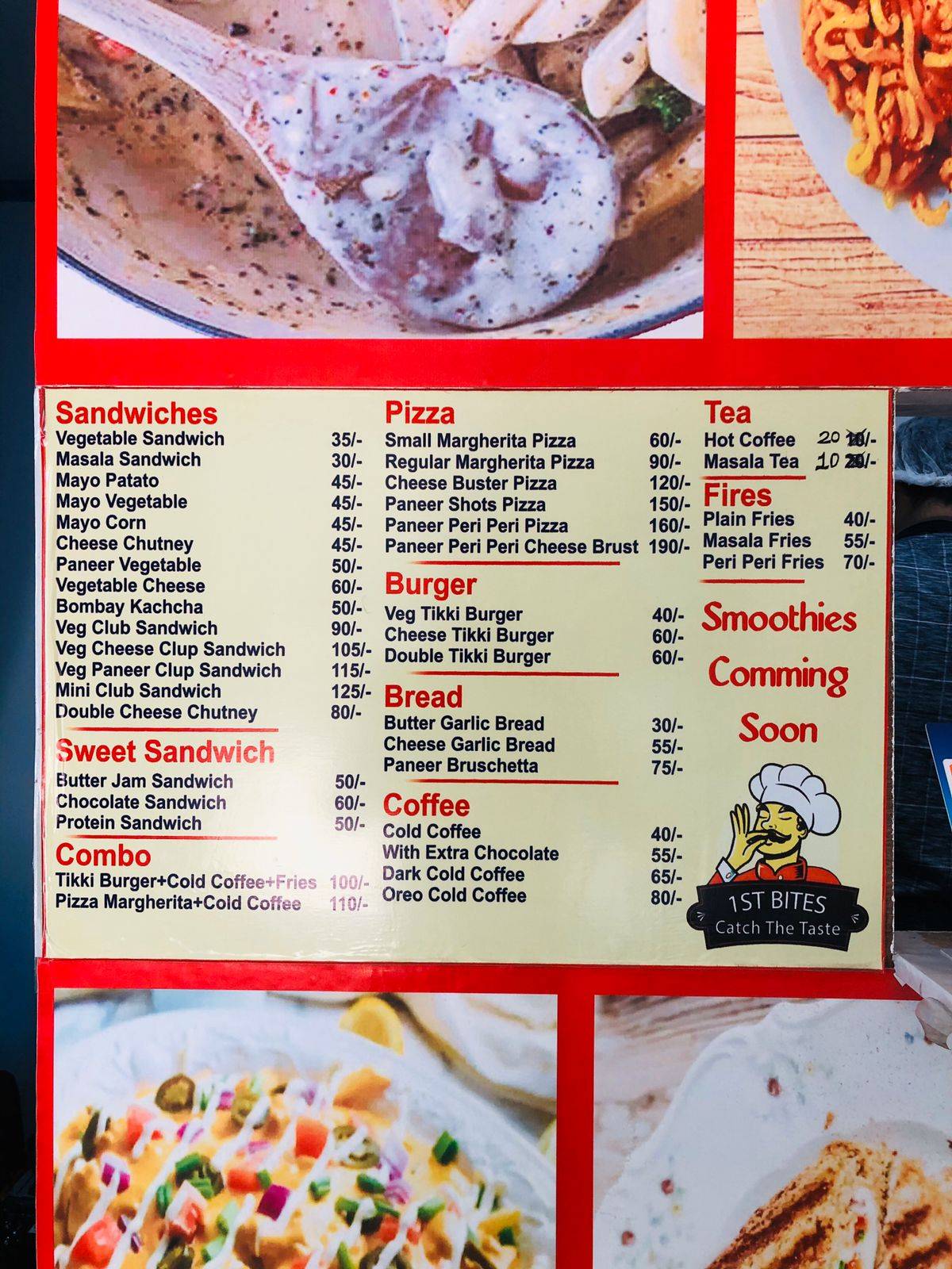 Menu at FIRST BITE'S CAFE, Indore