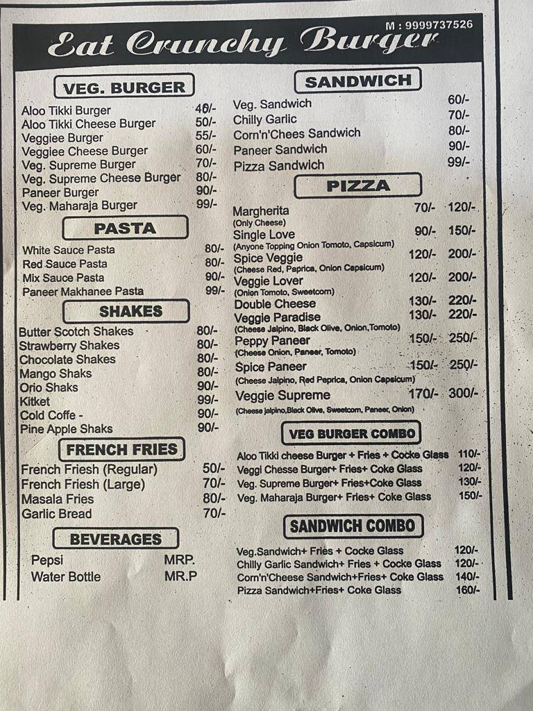 Menu at FOOD ZONE CAFE, Palwal