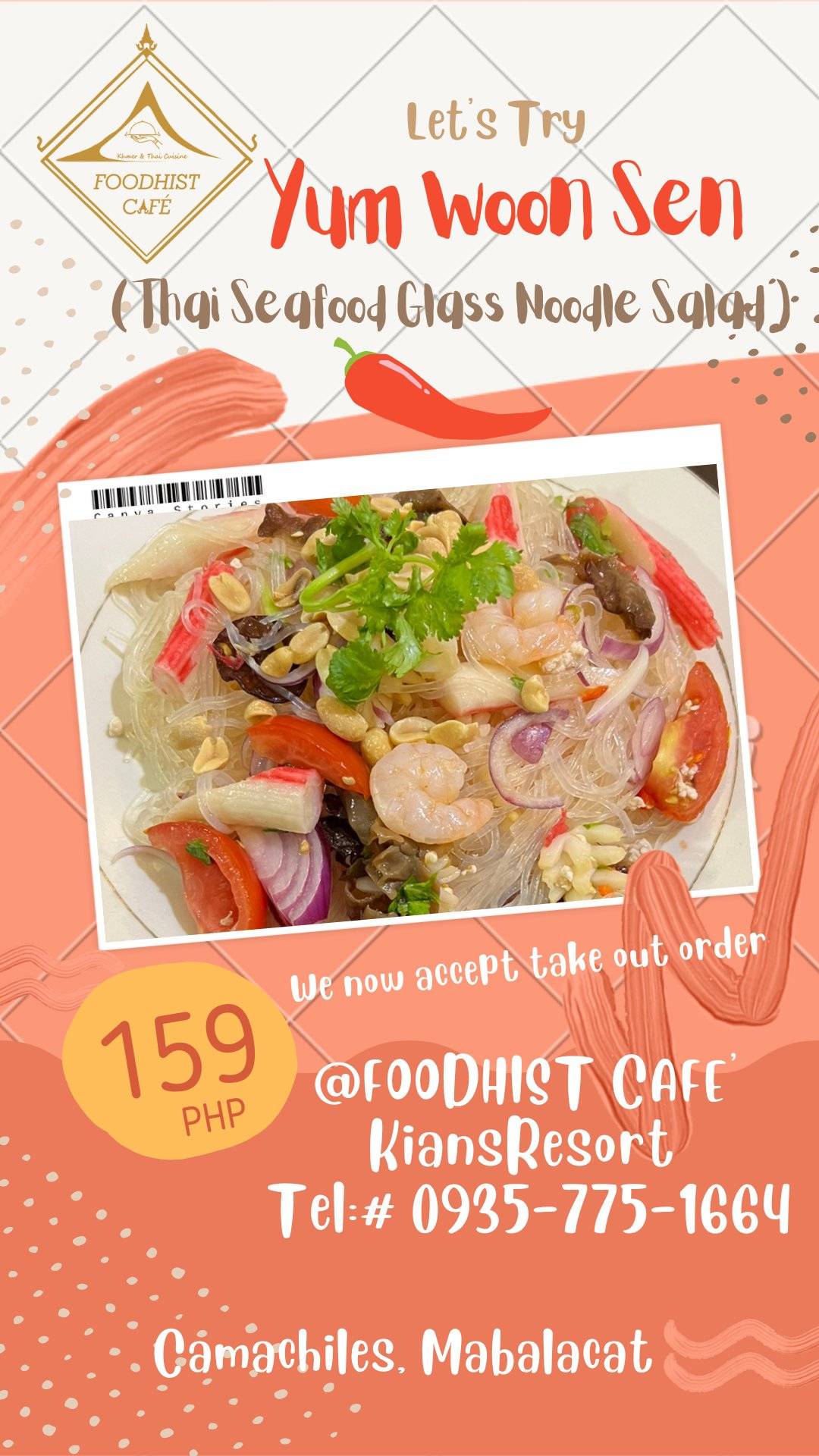 Menu at FOODHIST CAFE, Mabalacat