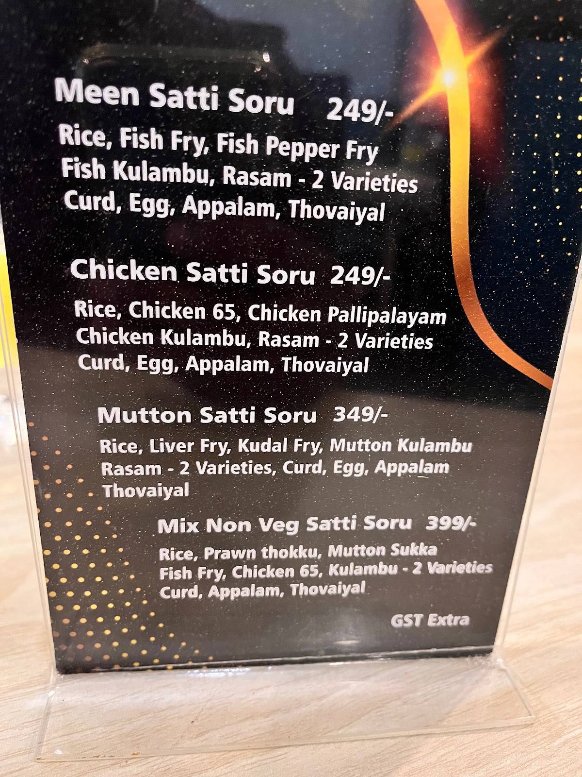 Menu at Family Tree Restaurant, Coimbatore