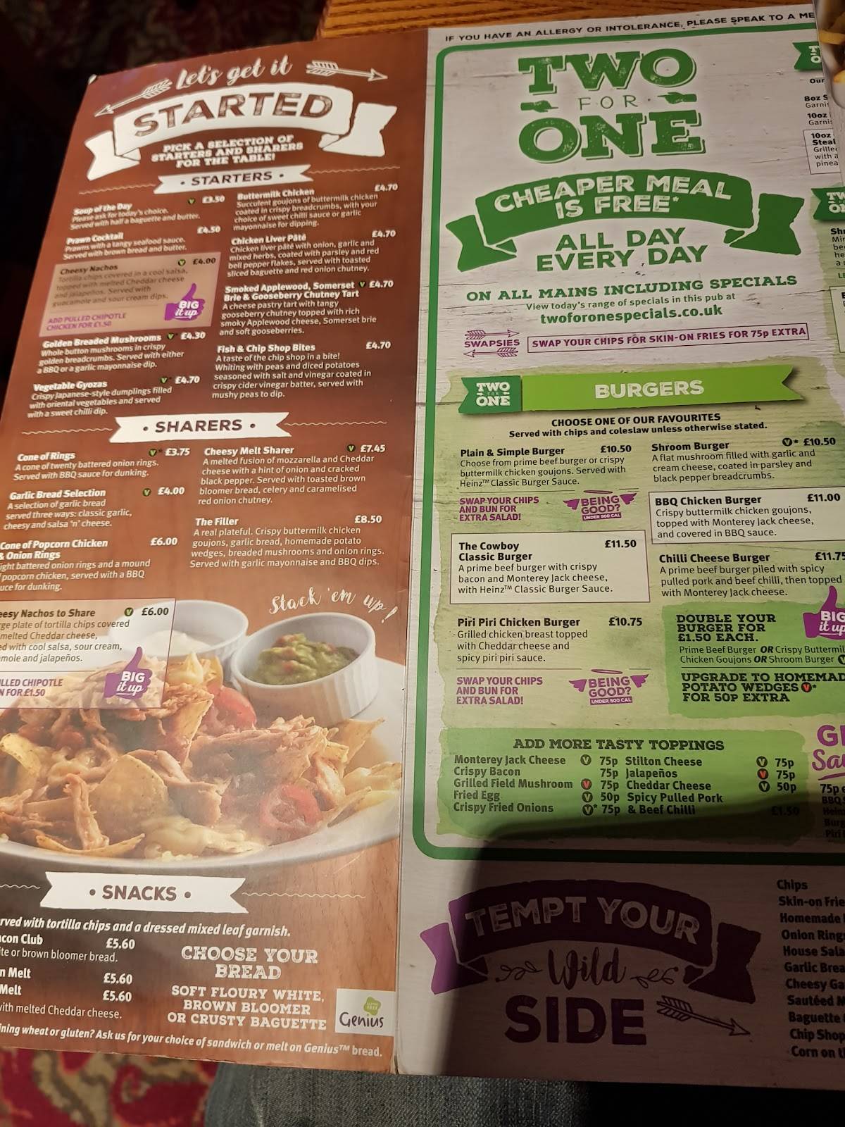 Menu at Farmer John's pub & bar, Sutton Coldfield