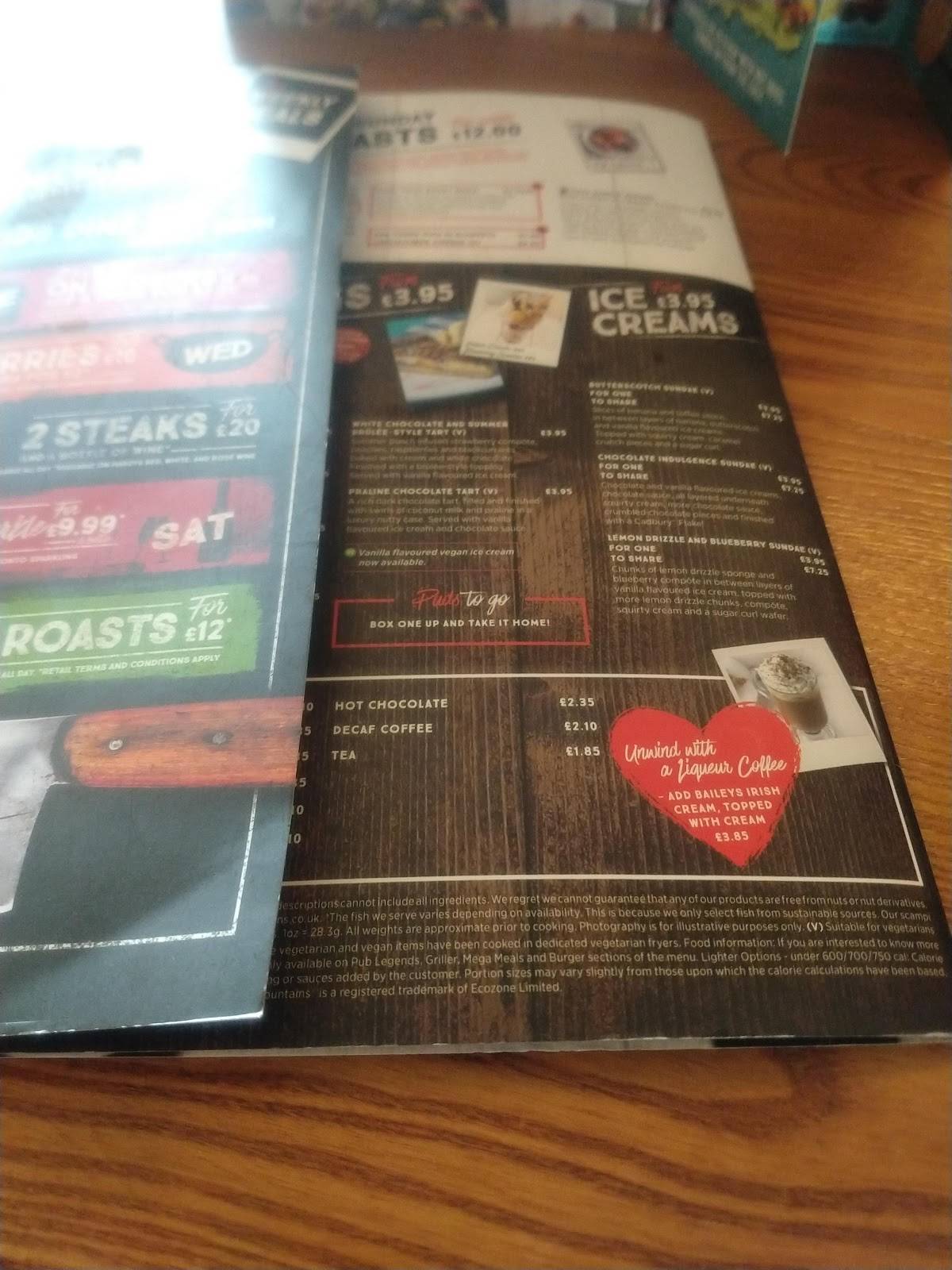 Menu at Farmer John's pub & bar, Sutton Coldfield