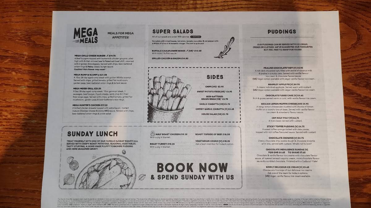 Menu at Farmer John's pub & bar, Sutton Coldfield
