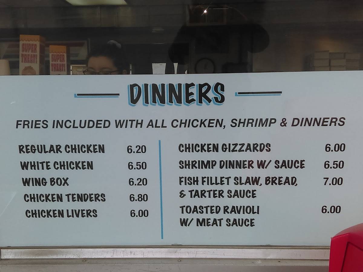 Menu at Fast Eddie's Fried Chicken restaurant, Alton