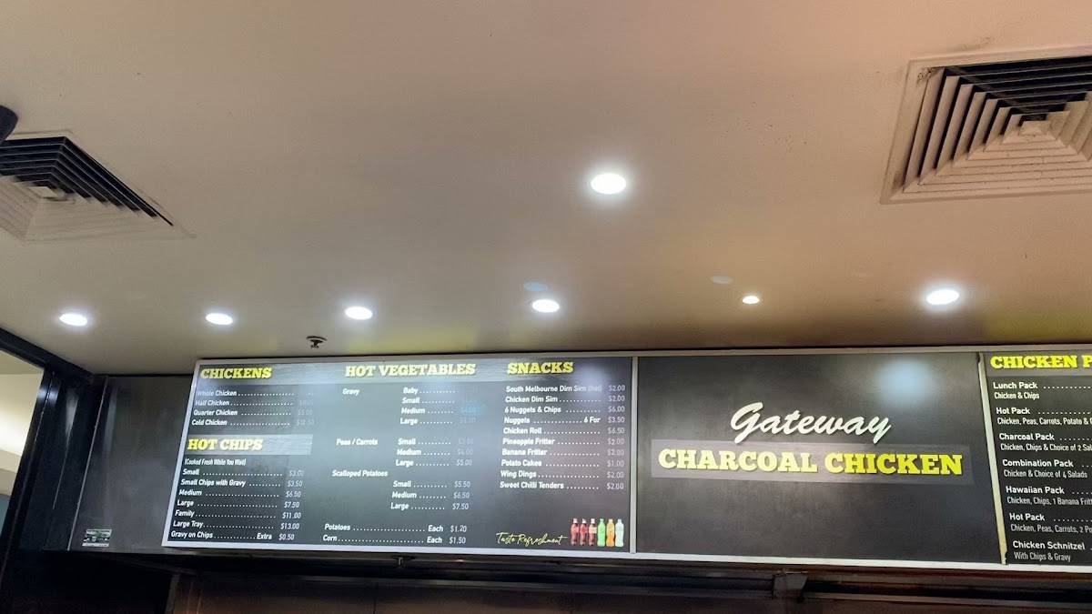 Menu at Gateway Charcoal Chicken fast food, Langwarrin, 17/230 ...