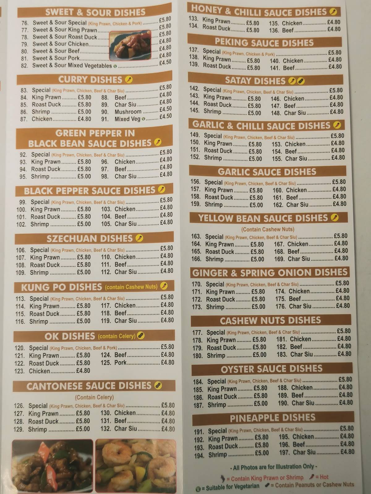 Menu at Golden House Chinese Takeaway fast food, Whittle-le-Woods