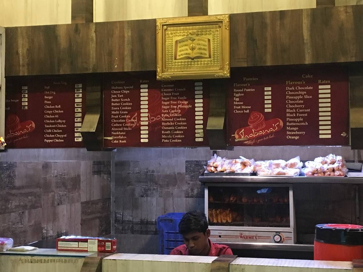 Menu at Shabana Bakery, Nagpur, Poonam Chambers