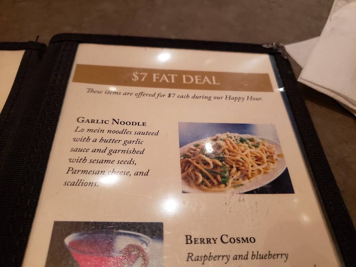 Menu at Fats Asia Bistro, Roseville restaurant, Roseville