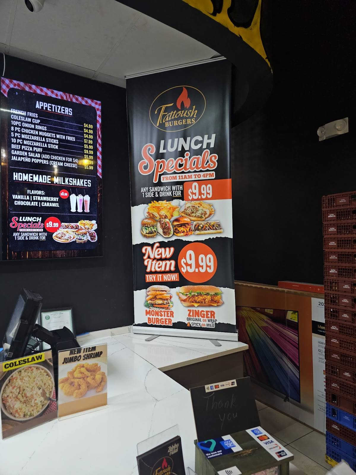 Menu at Fattoush Burgers pub & bar, Worth, S Harlem Ave