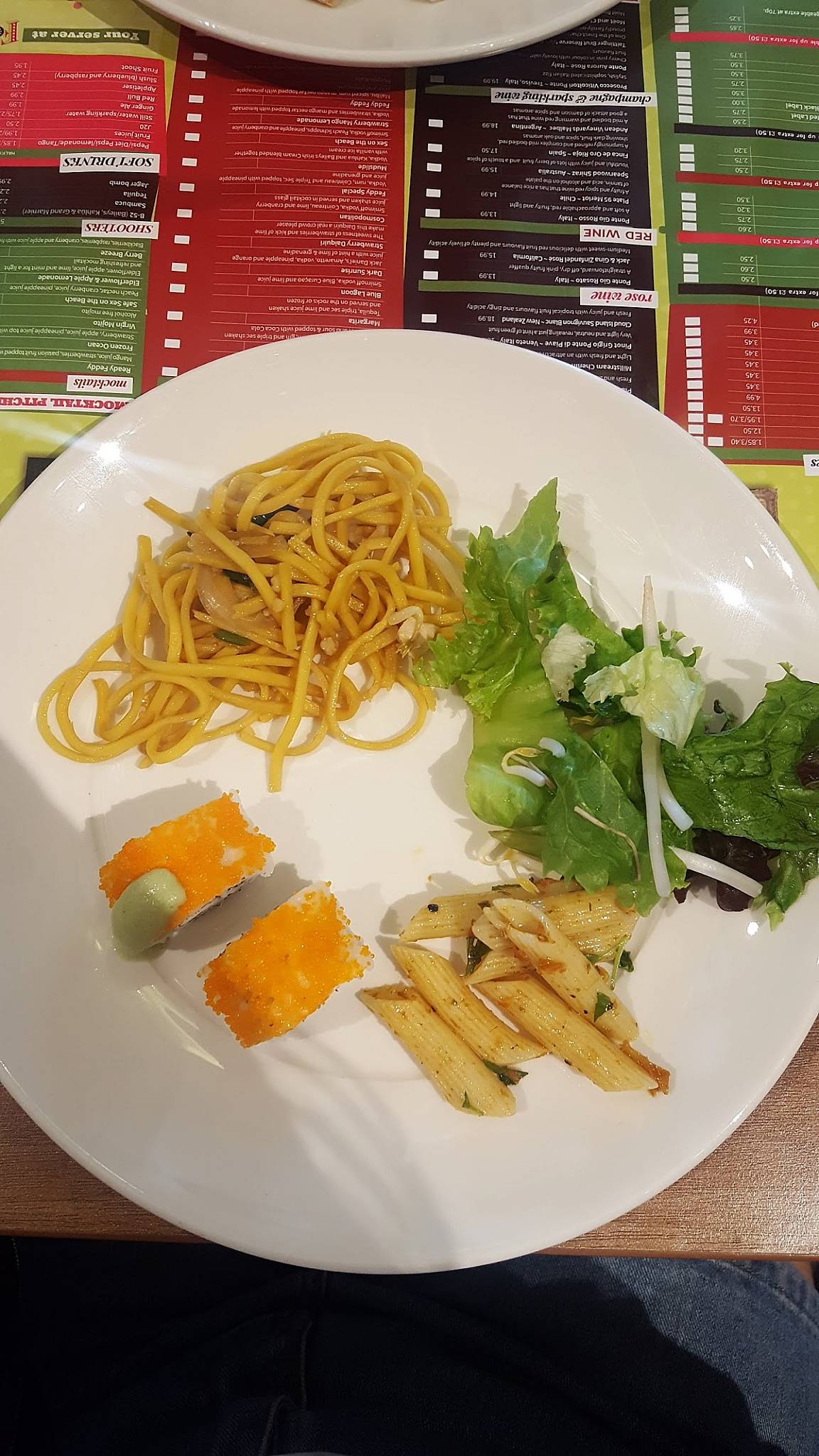 Menu at FeD restaurant, Cardiff