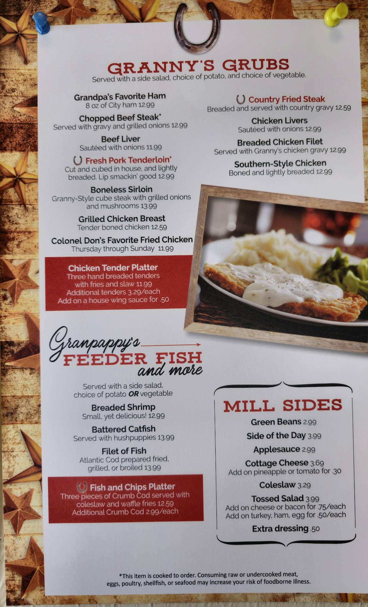 Menu at Feed Mill Restaurant & Pizza, Felicity