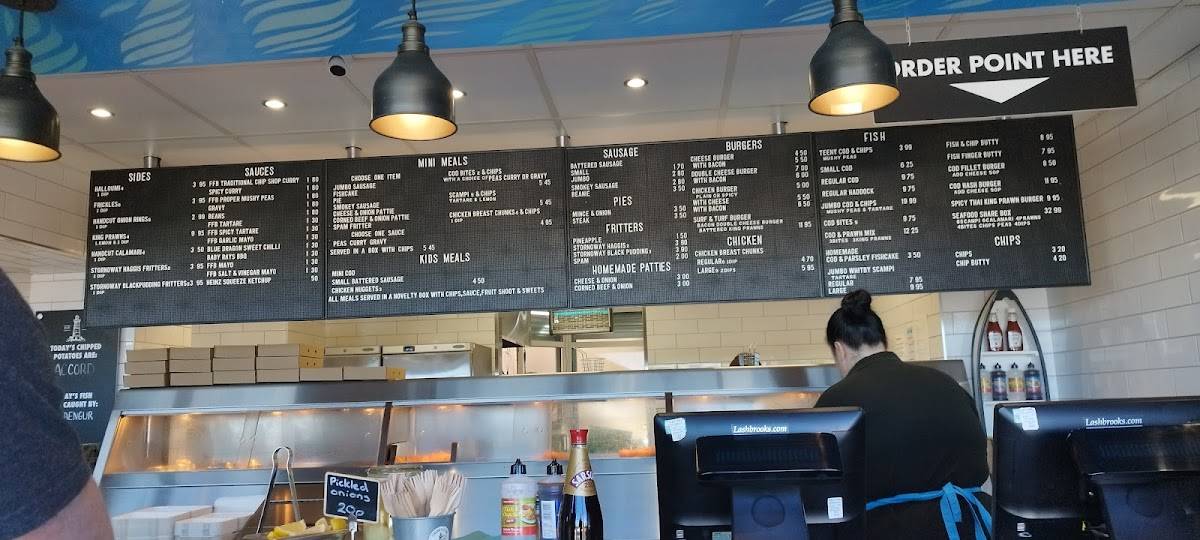 Menu at Fenham Fish Bar, Newcastle upon Tyne, 21 Stamfordham Rd