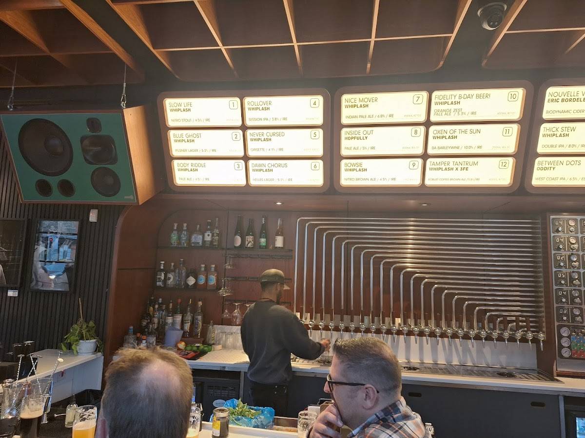 Menu at Fidelity Bar, Dublin