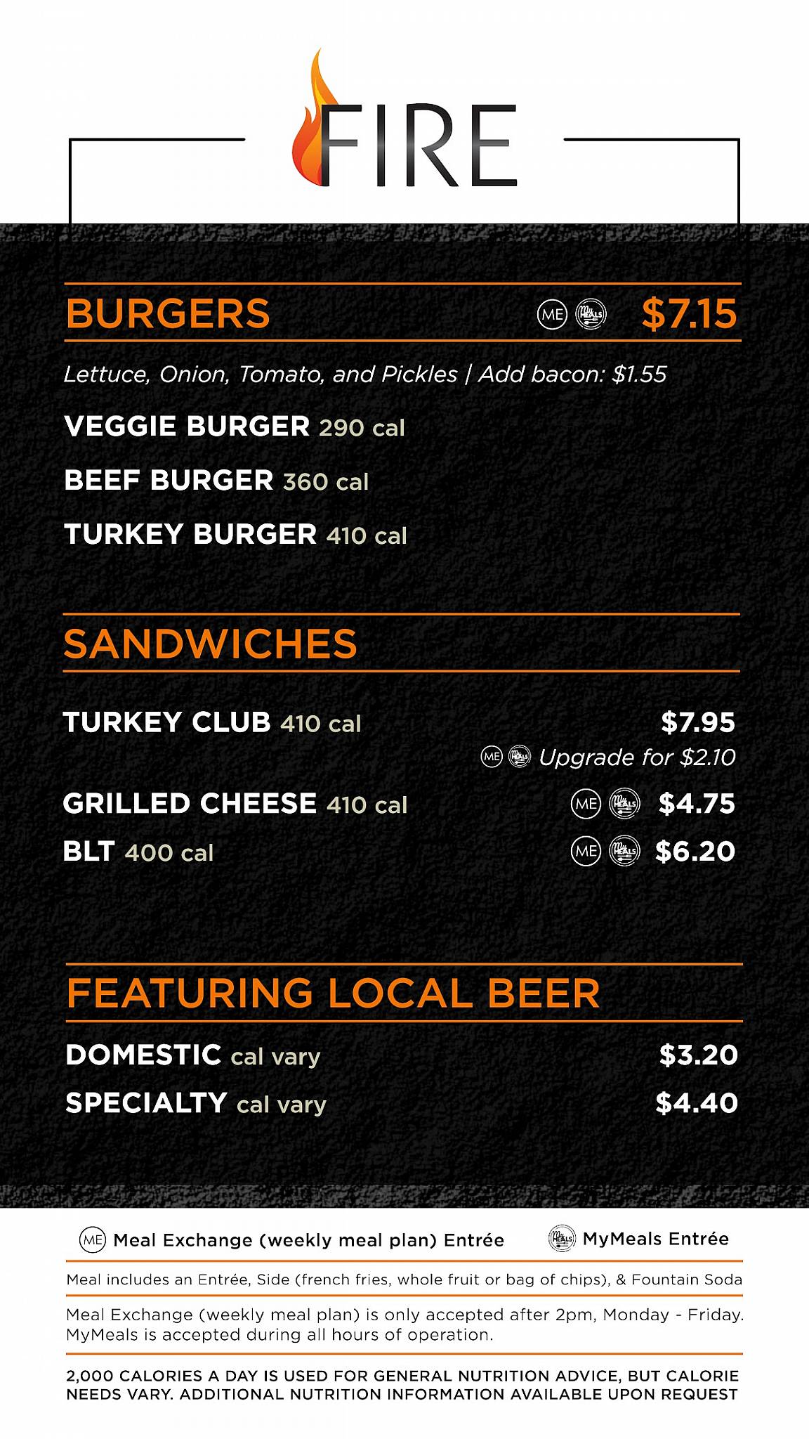 Menu at The DUB pub & bar, Whitewater