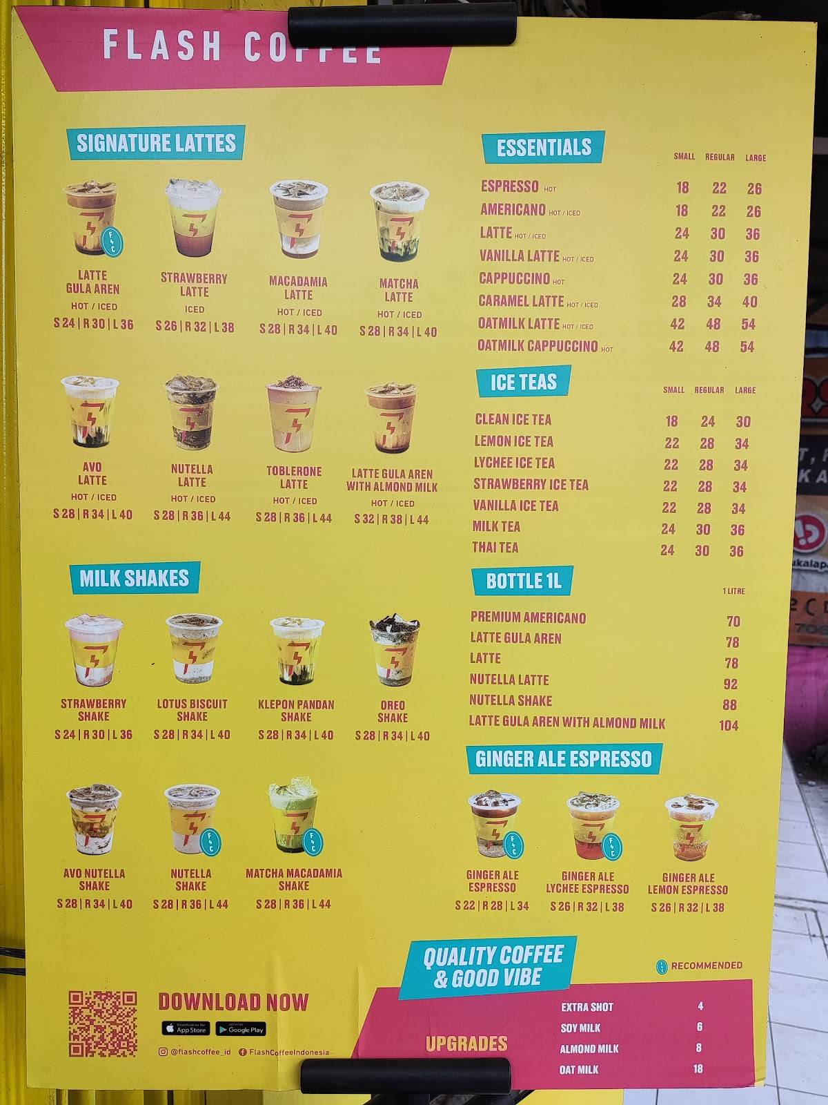Carta del café Flash Coffee, South Jakarta, Graha Surveyor