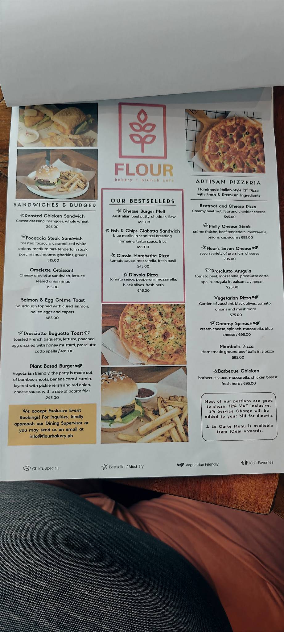 Menu at Flour Bakery + Brunch Cafe, Iloilo City