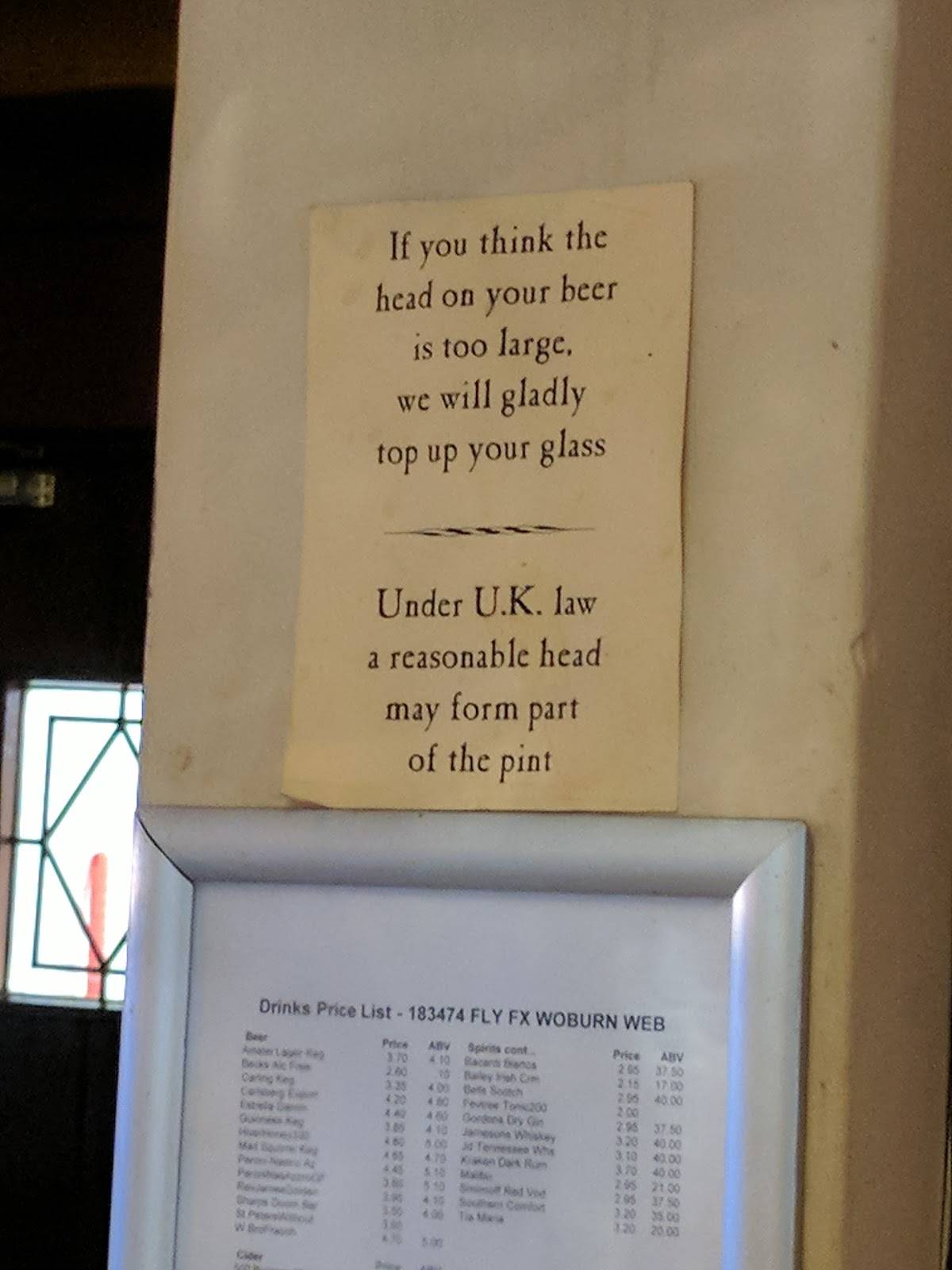 Menu at The Flying Fox pub & bar, Leighton Buzzard