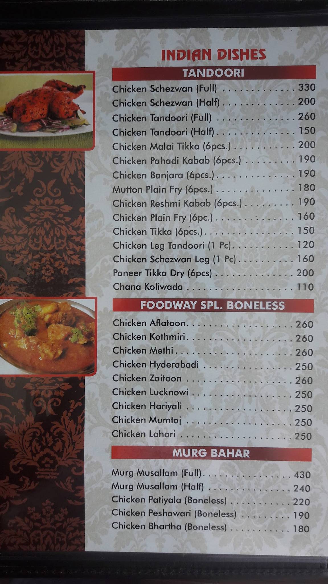 Menu at Foodway family restaurant, Mumbai, SHOP NO.03