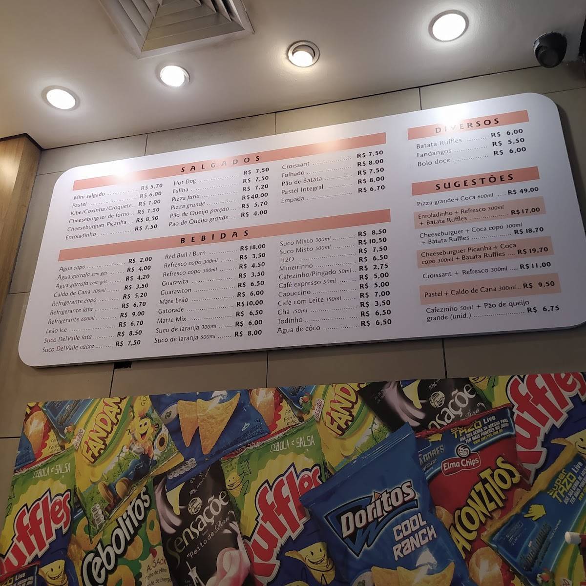 Menu em Forno de Minas café, Rio de Janeiro, Av. Francisco Bicalho