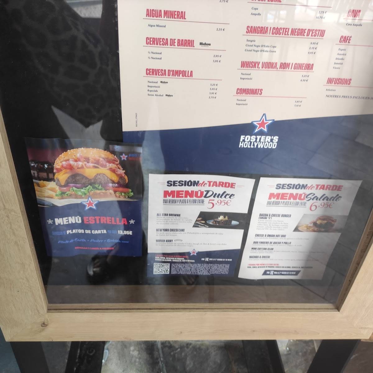 Carta del restaurante Foster's Hollywood, Barcelona, Avenida Rio del ...