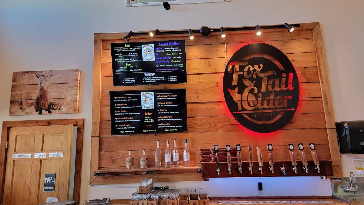 Menu at Fox Tail Cider & Distillery pub & bar, Odell