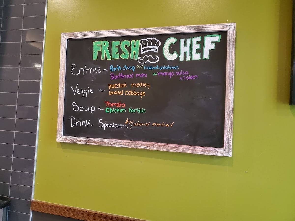 Menu at Fresh Chef restaurant, Statesville