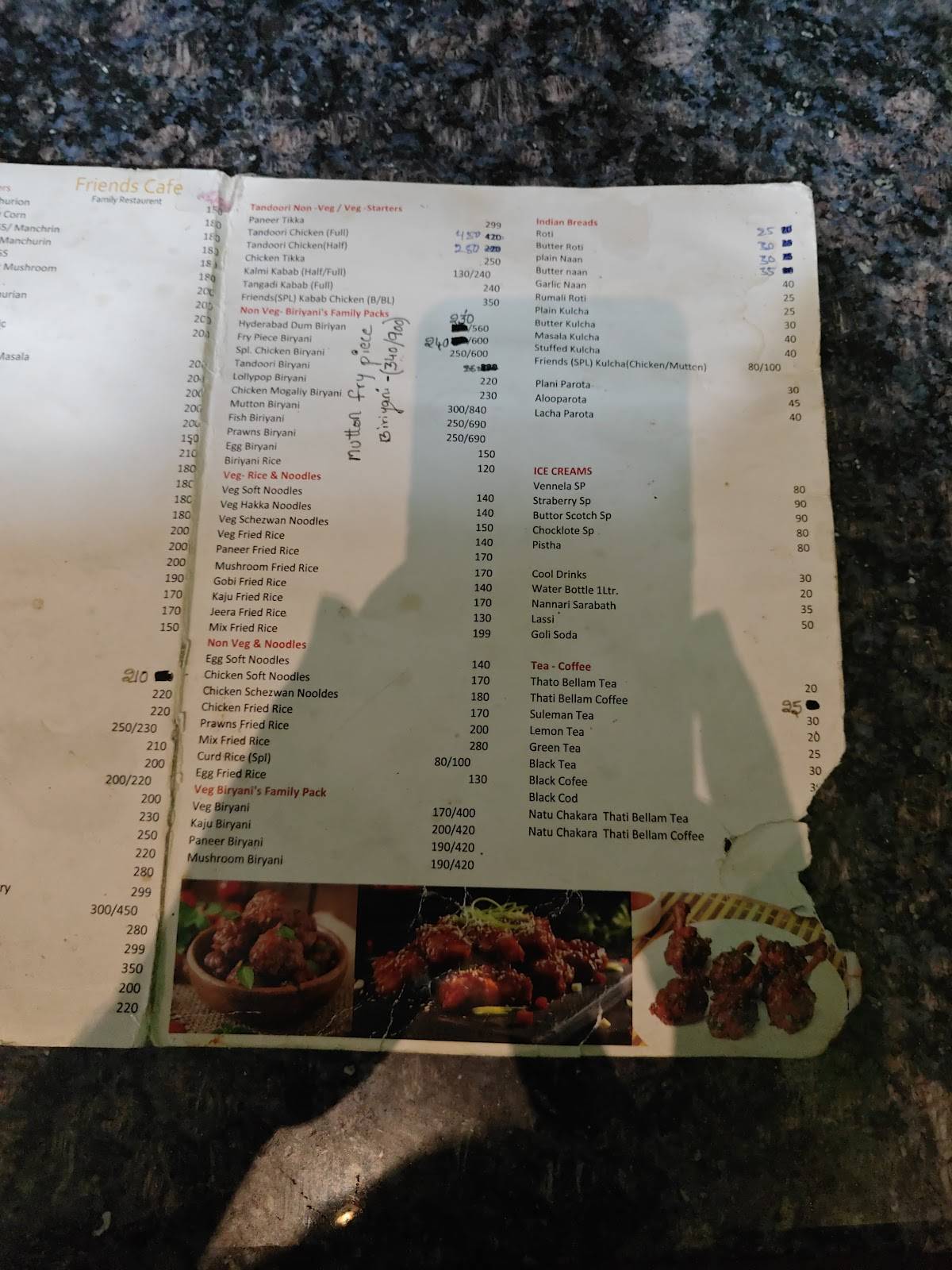 Menu at Friends Cafe Family Restaurant (A.c ), Vempalli