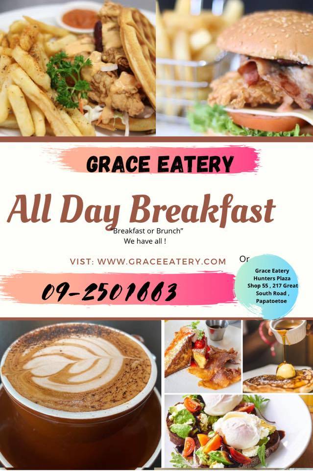 Carta del café GRACE Eatery, Auckland
