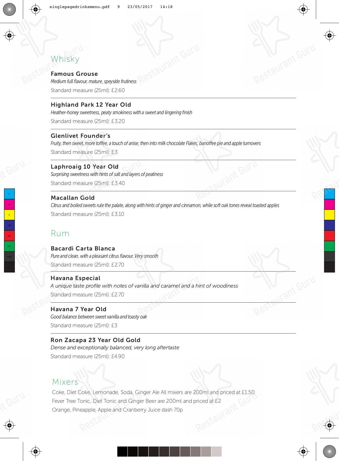 Menu at Gallery 48 pub & bar, Dundee