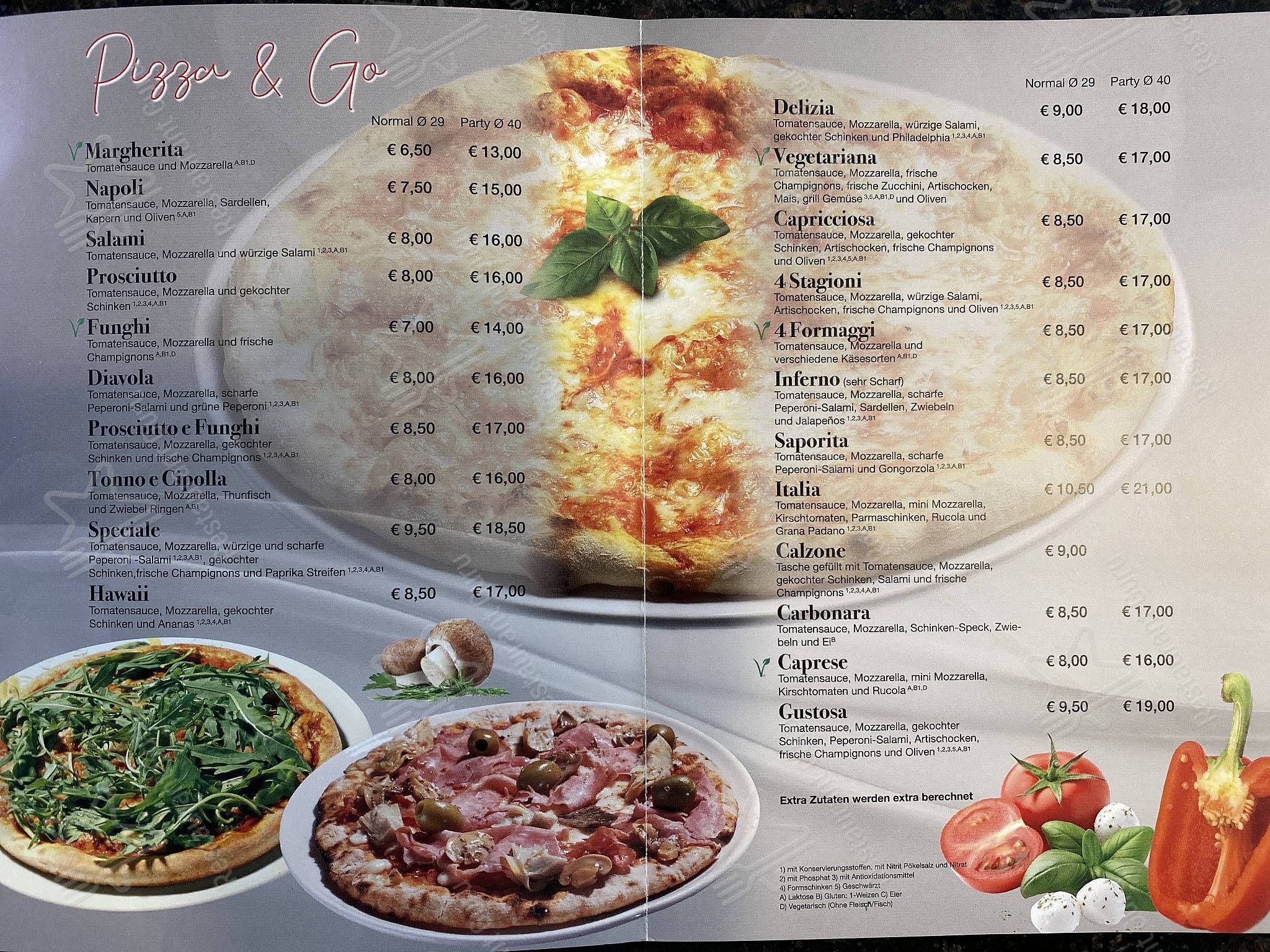 Speisekarte von Gamba Pizza to Go, Meisenheim