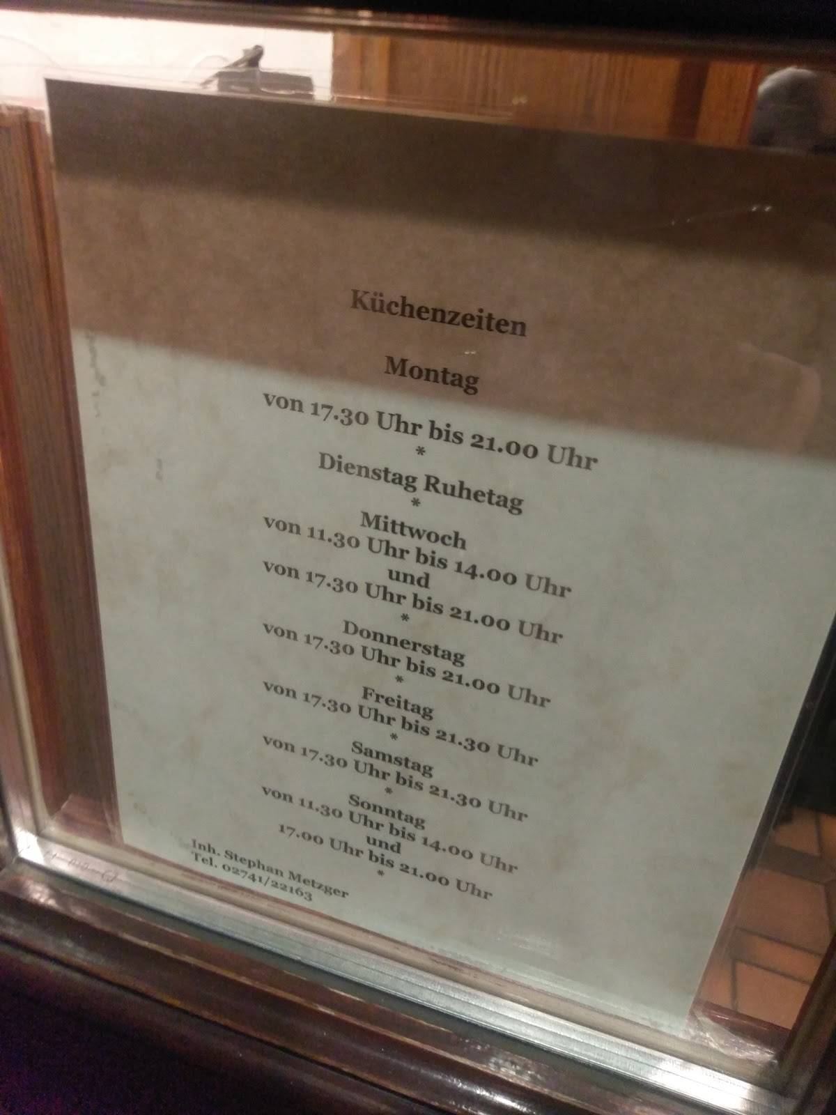 Speisekarte von Gaststätte zur Post restaurant, Betzdorf