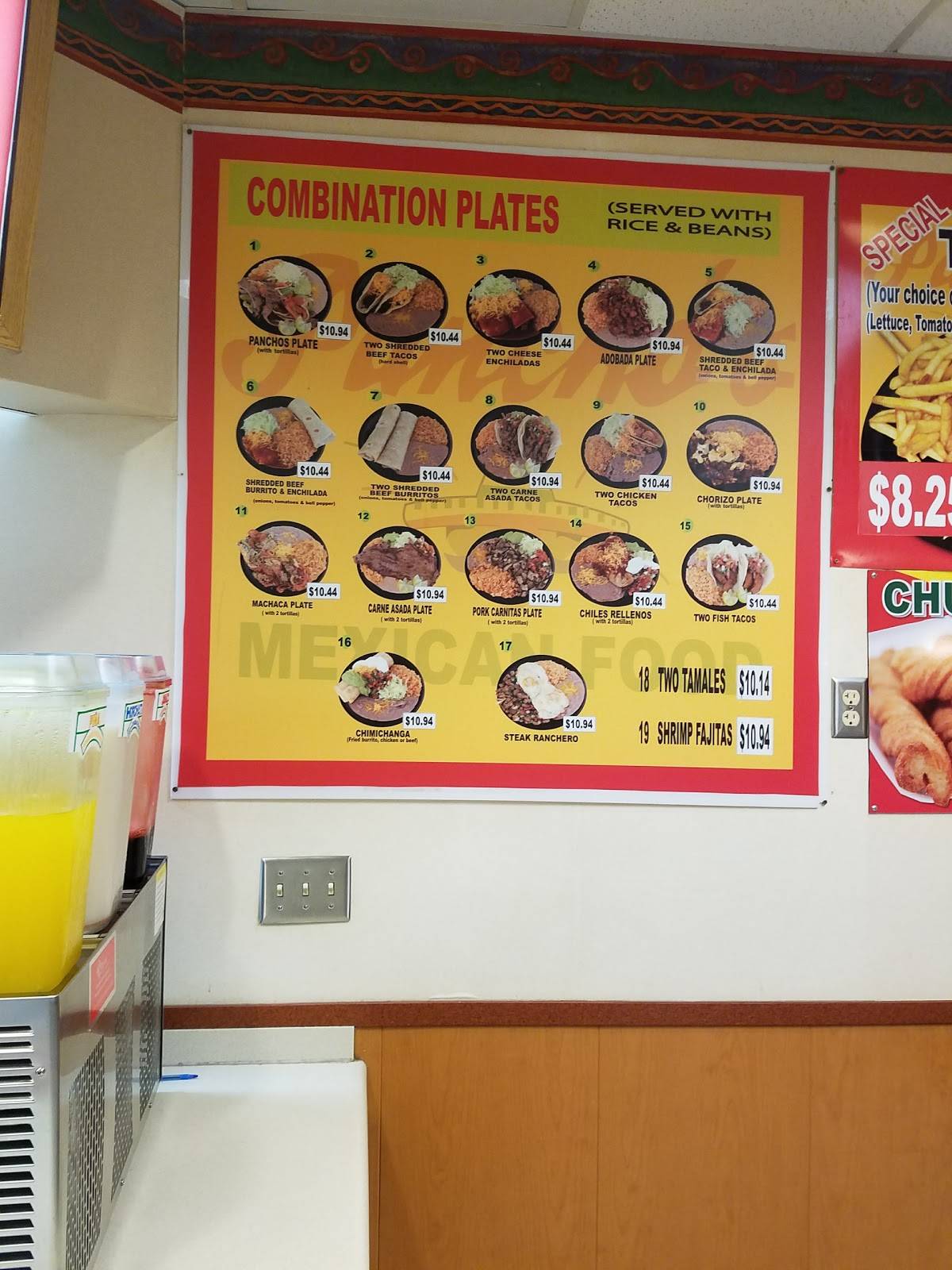 Menu at Gerardo’s Mexican Food restaurant, Topeka